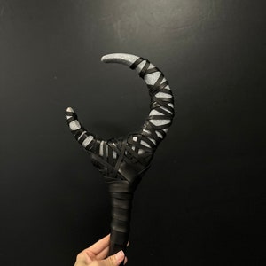 Silver Moon Staff, Crescent Moon Wizard Staff, Lunar Staff, Larp ...