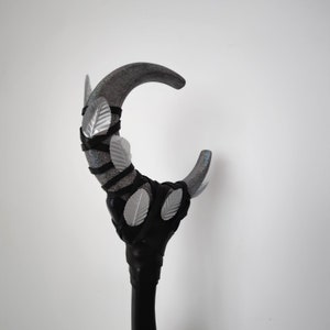 Silver Wings Moon Staff, Crescent Moon Wizard Staff, Lunar Staff, Larp ...