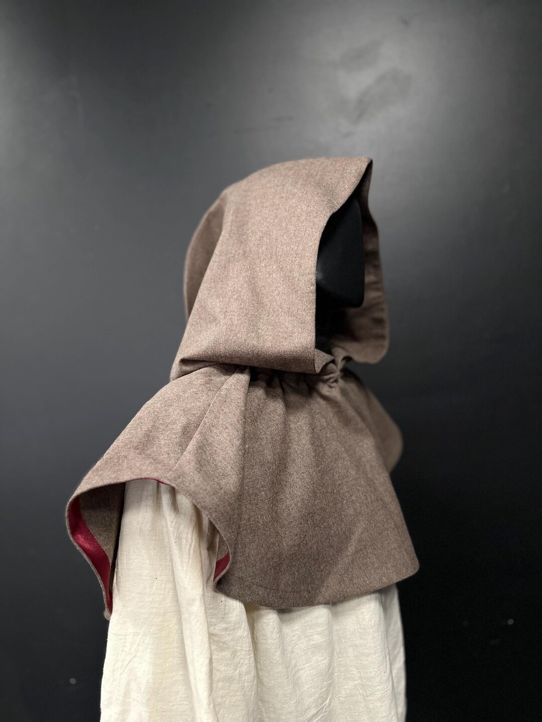 Fantasy LARP Capelet, Celtic Hood, Medieval Hooded Cape, Renaissance ...