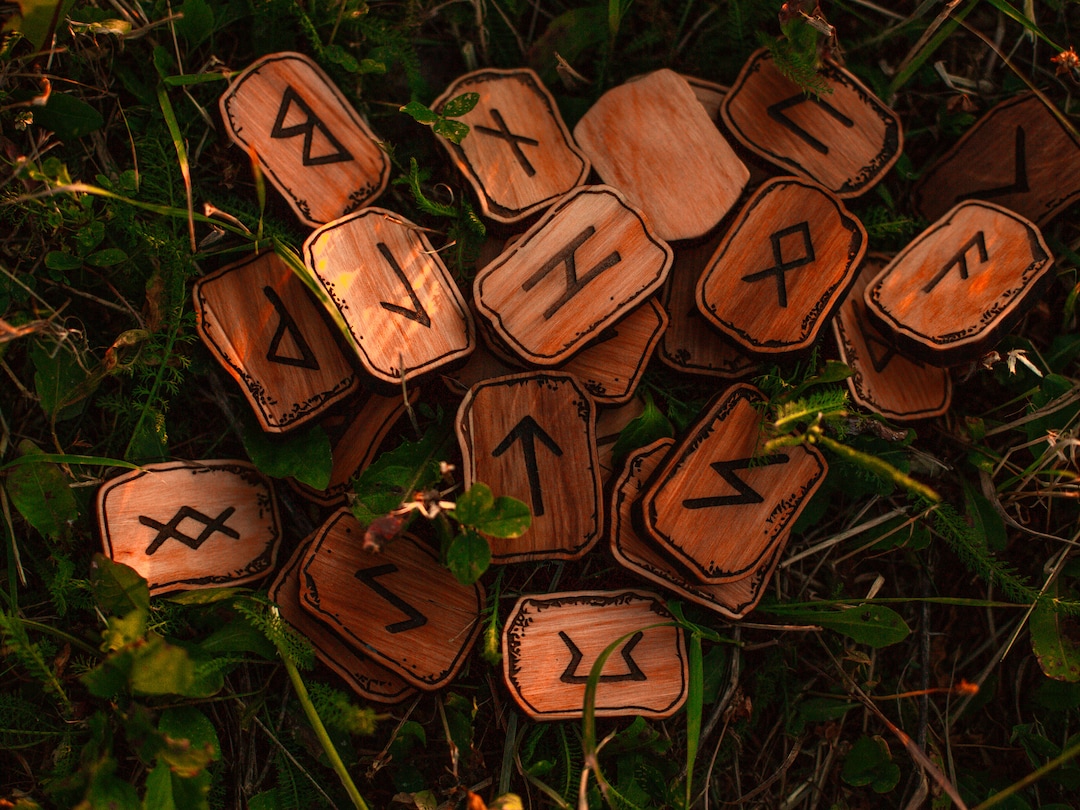 Wooden Runic Set Wood Runes Elder Futhark - Etsy