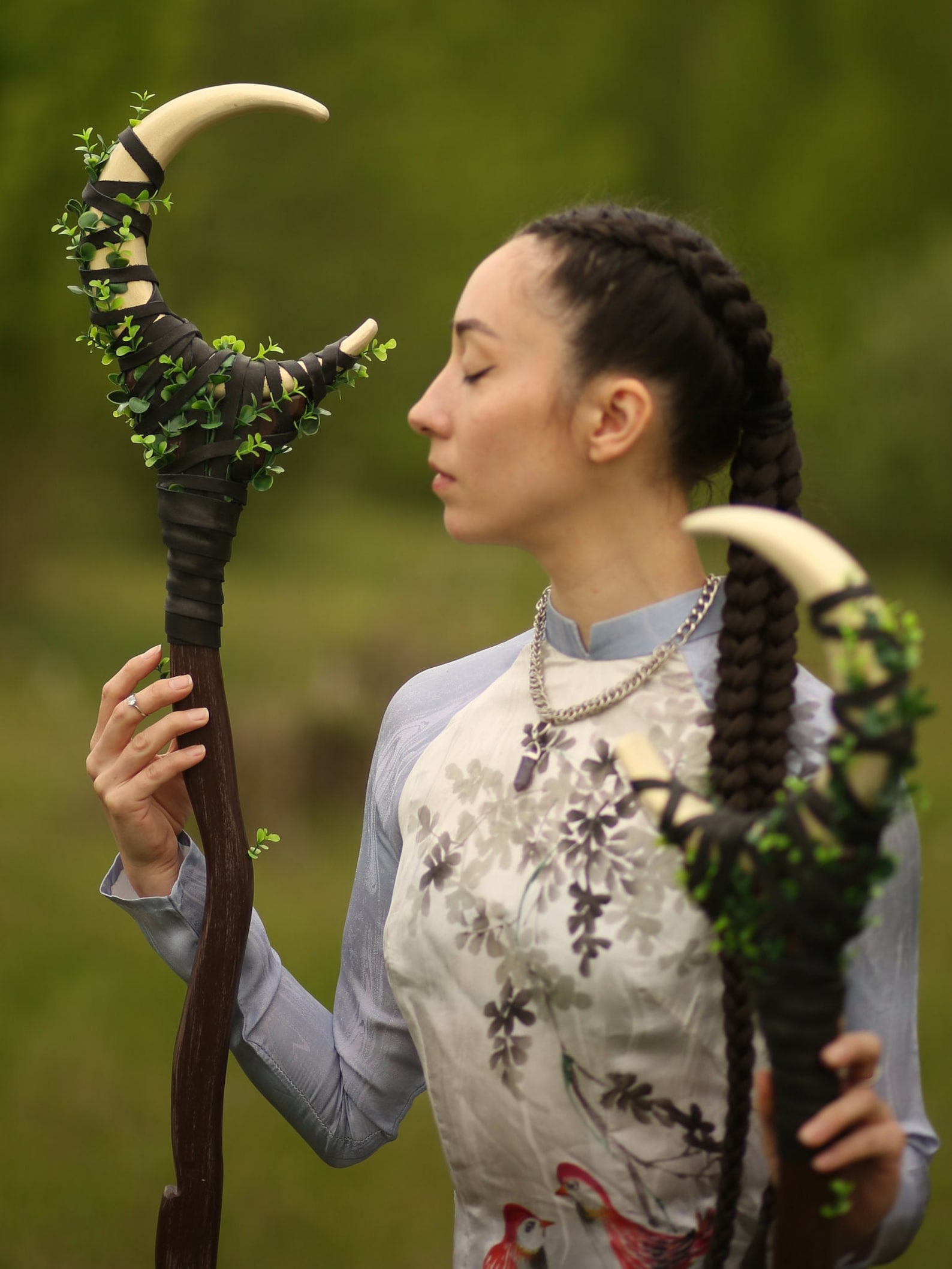 Crescent Moon Staff Magical Stick Cosplay Wizard Witchcraft - Etsy UK