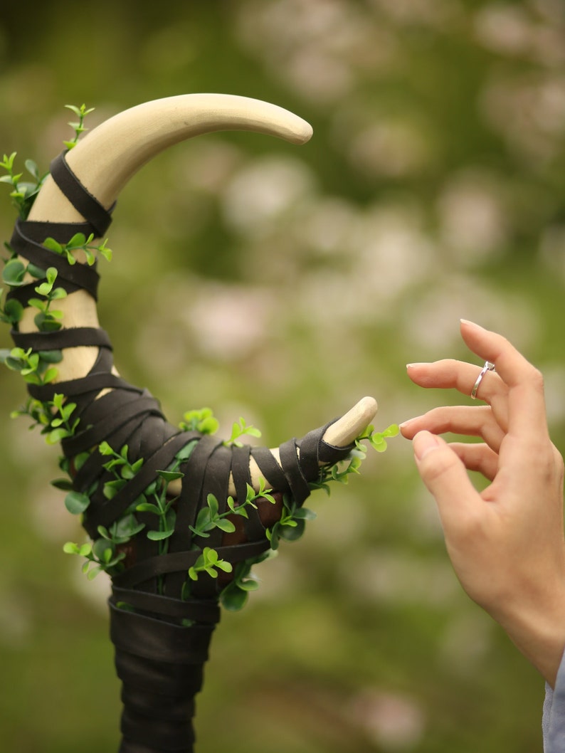 Crescent Moon Staff Magical Stick Cosplay Wizard Witchcraft - Etsy UK