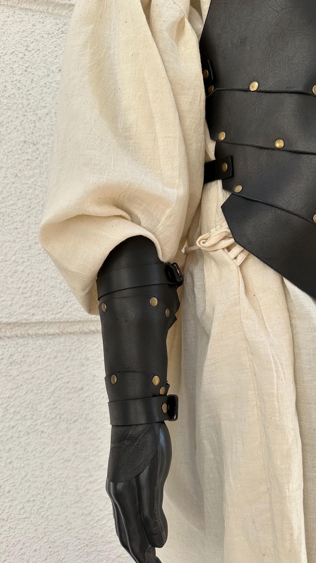 Leather Bracers Medieval Leather Bracers Archery Armguard Elven ...