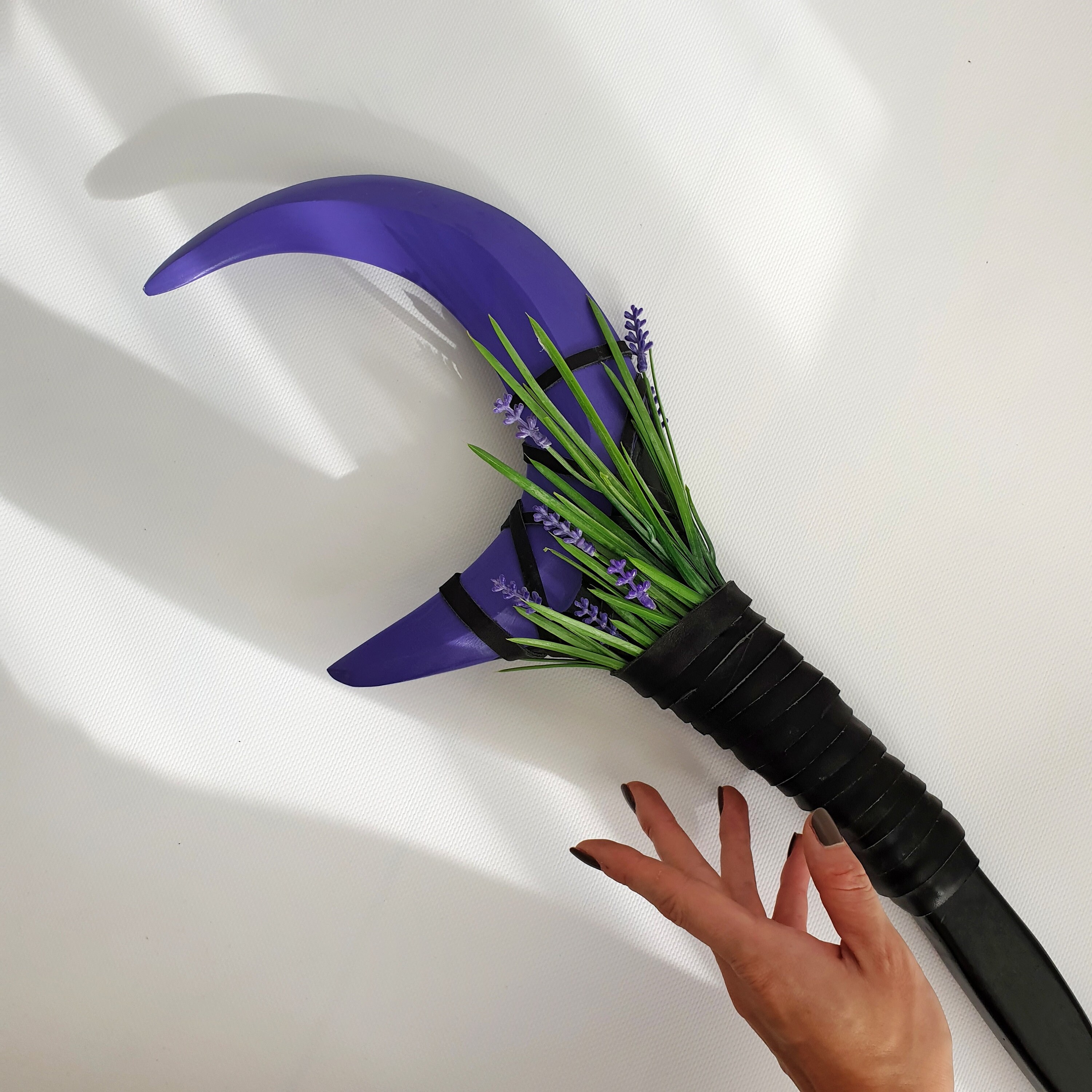 Crescent Purple Moon Staff Magical Stick Cosplay Wizard | Etsy Canada