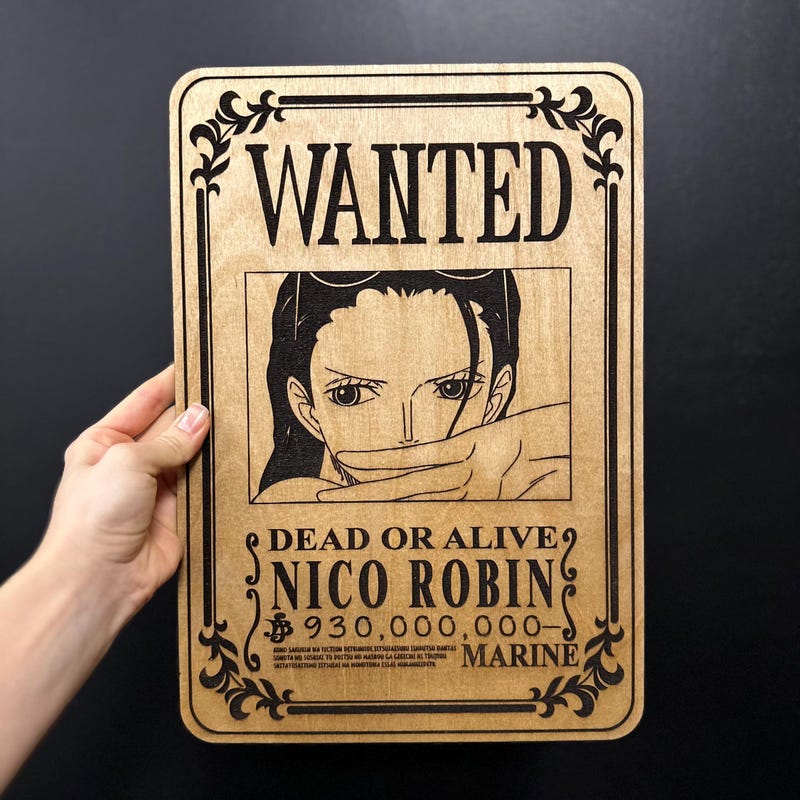 Nico Robin Wanted Poster - Etsy