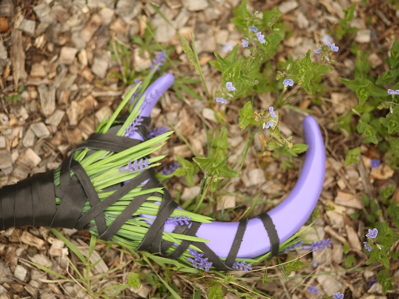 Purple Crescent Moon Staff Druid Cosplay Wand Lunar Rod | Etsy