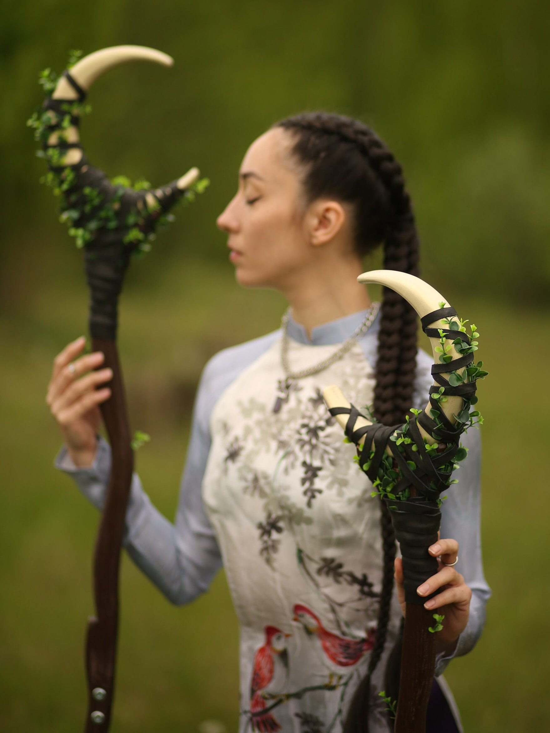 Crescent Moon Staff Magical Stick Cosplay Wizard Witchcraft - Etsy UK