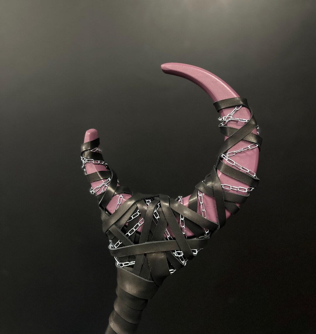 Plum Rose Moon Staff, Crescent Moon Staff, Lunar Stick Cosplay ...