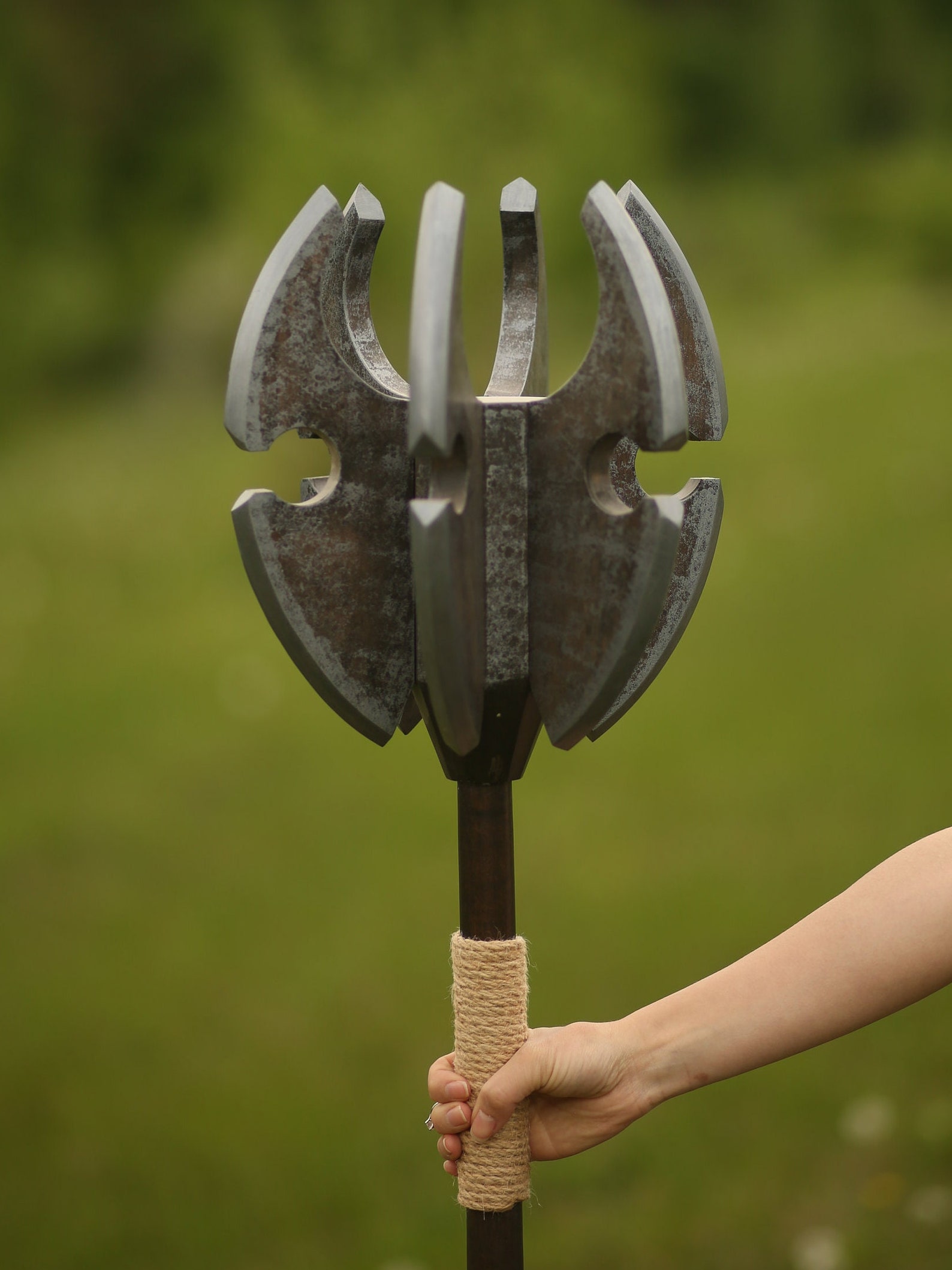 Mace of Azog the Defiler Orc Battle Axe Staff Azog's War - Etsy