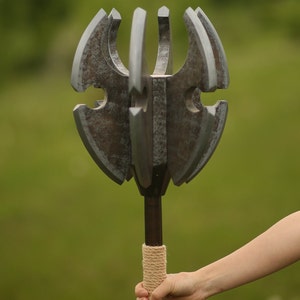 Azog’s War Mace – Wooden Orc Battle Axe Staff | Warrior Cosplay & LARP ...