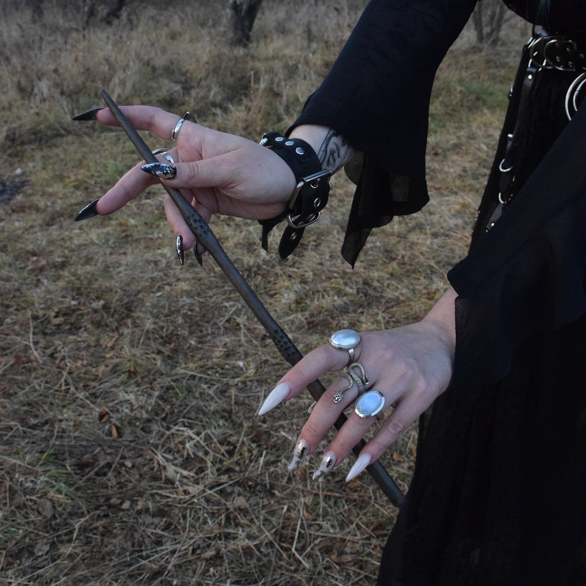 Elder Magic Wand Wizards Rod Magic Spell Wand Wicca - Etsy