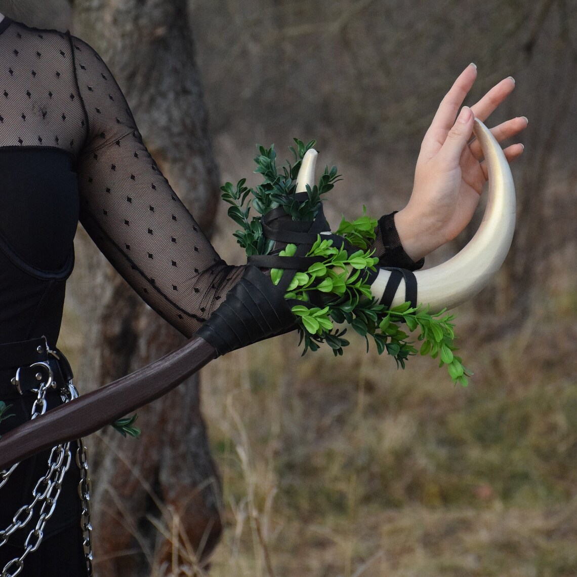 Crescent Moon Staff Magical Stick Cosplay Wizard Witchcraft | Etsy