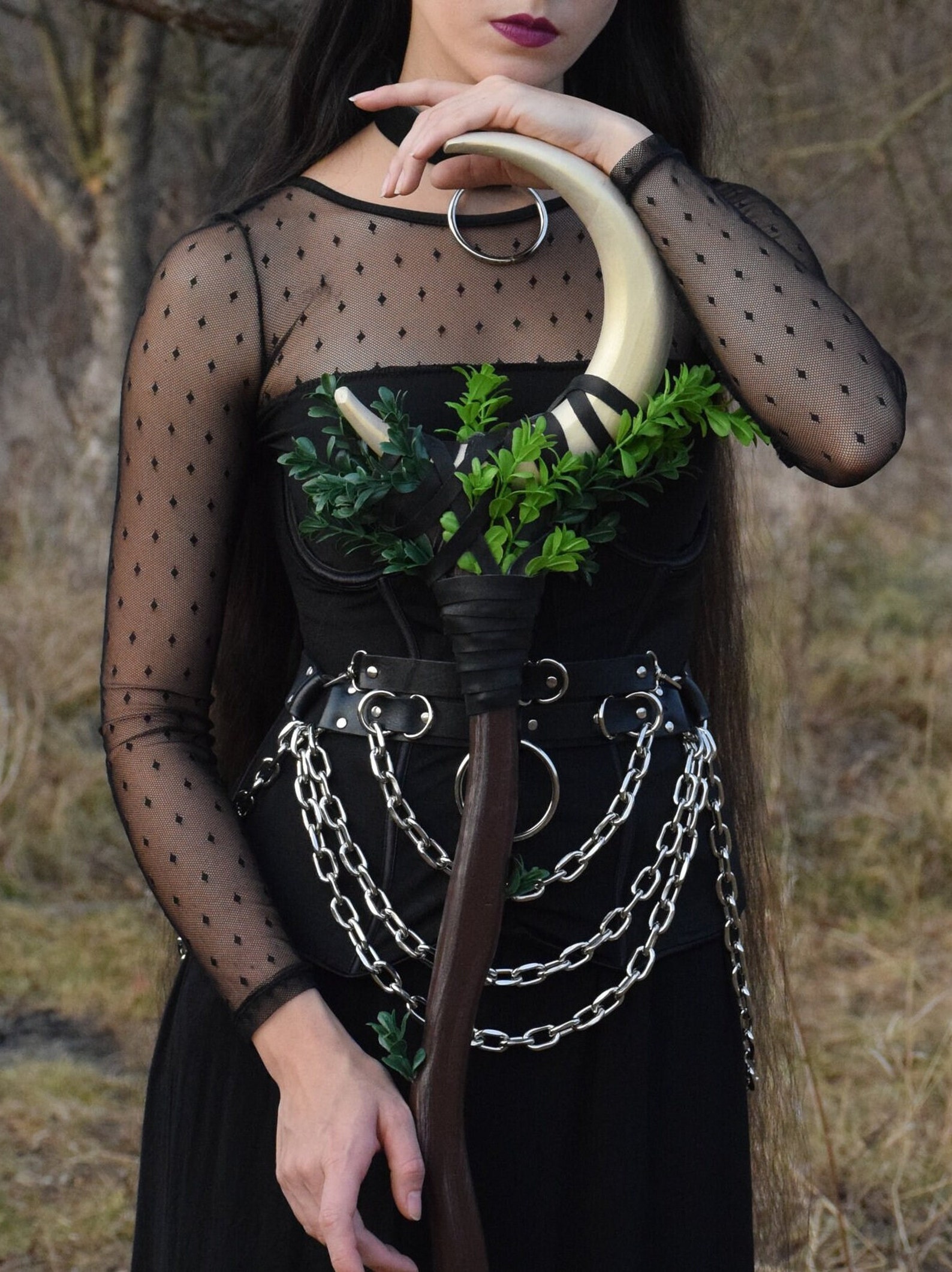 Crescent Moon Staff Magical Stick Cosplay Wizard Witchcraft - Etsy UK