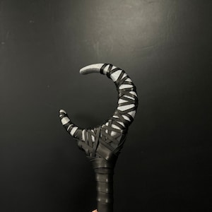 Silver Moon Staff, Crescent Moon Wizard Staff, Lunar Staff, Larp ...