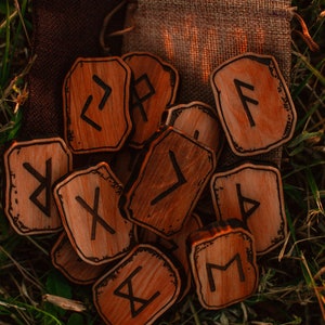 Wooden Runic Set Wood Runes Elder Futhark - Etsy