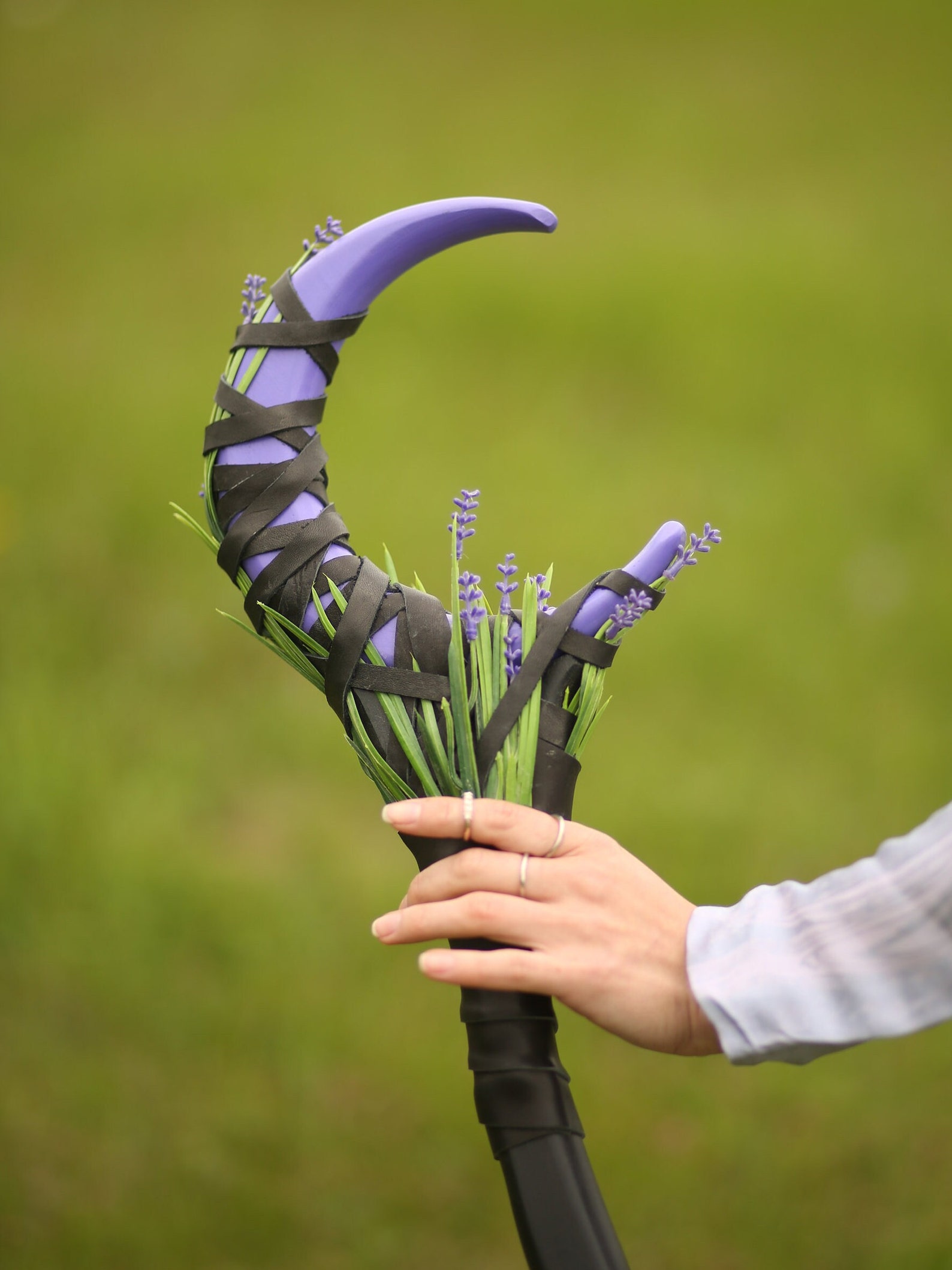 Crescent Purple Moon Staff Magical Stick Cosplay Wizard - Etsy Canada