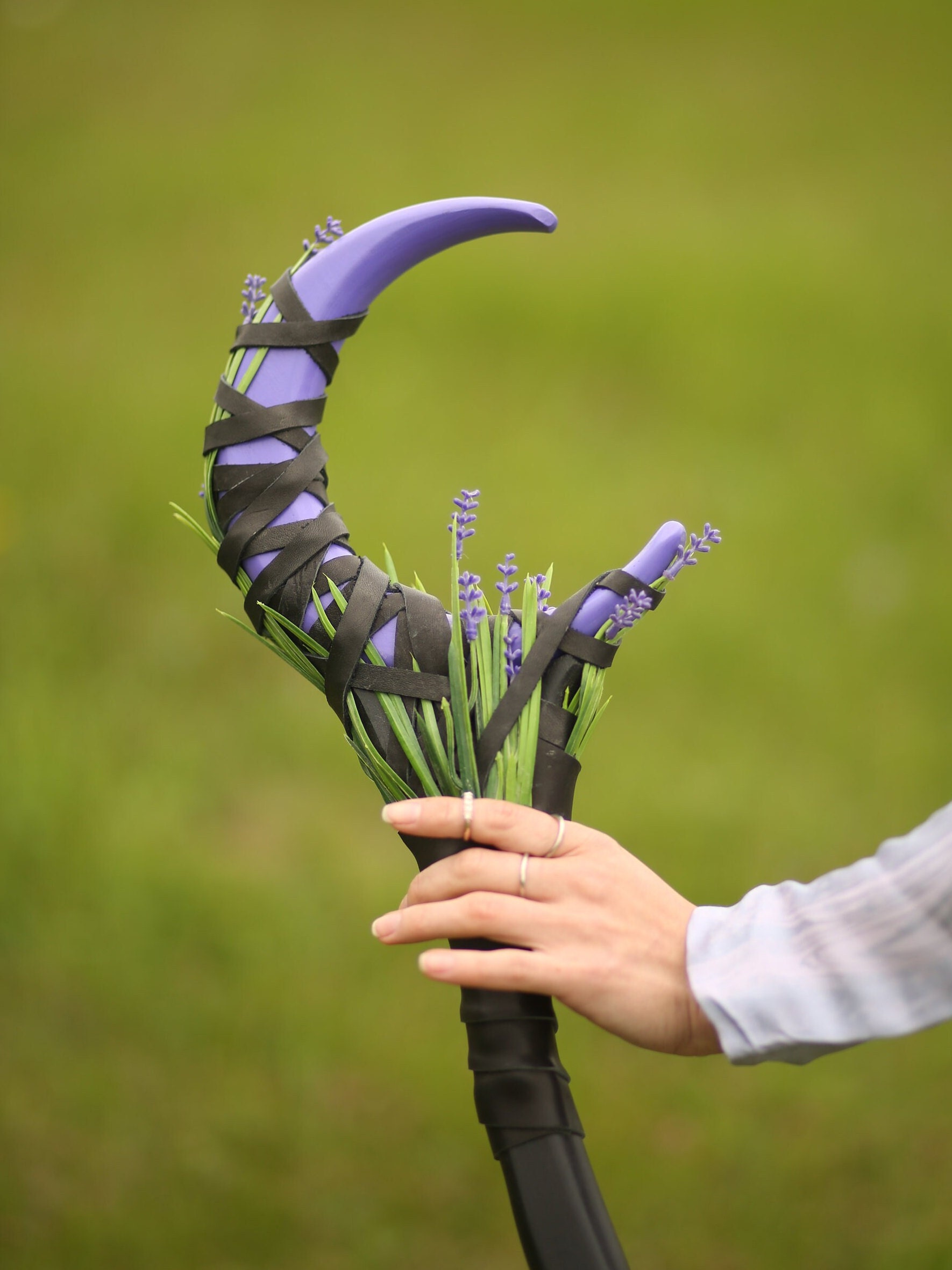 Crescent Purple Moon Staff Magical Stick Cosplay Wizard - Etsy Canada