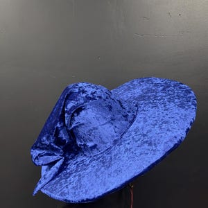 Blue Crushed Velvet Wizard Hat, Custom Magic Hat, Custom Magic Hat ...