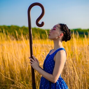 Shepherd's Staff Nature-inspired Design Rustic Wooden Custom Carved ...