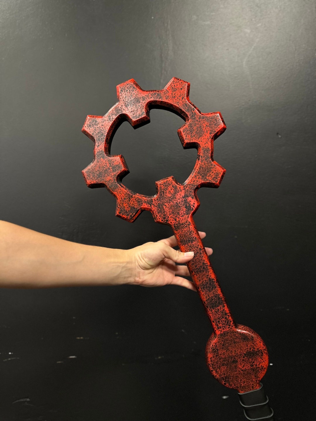 Red Luminary Staff, Druid Walking Stick, Golden Wood Staff, Shamanic ...