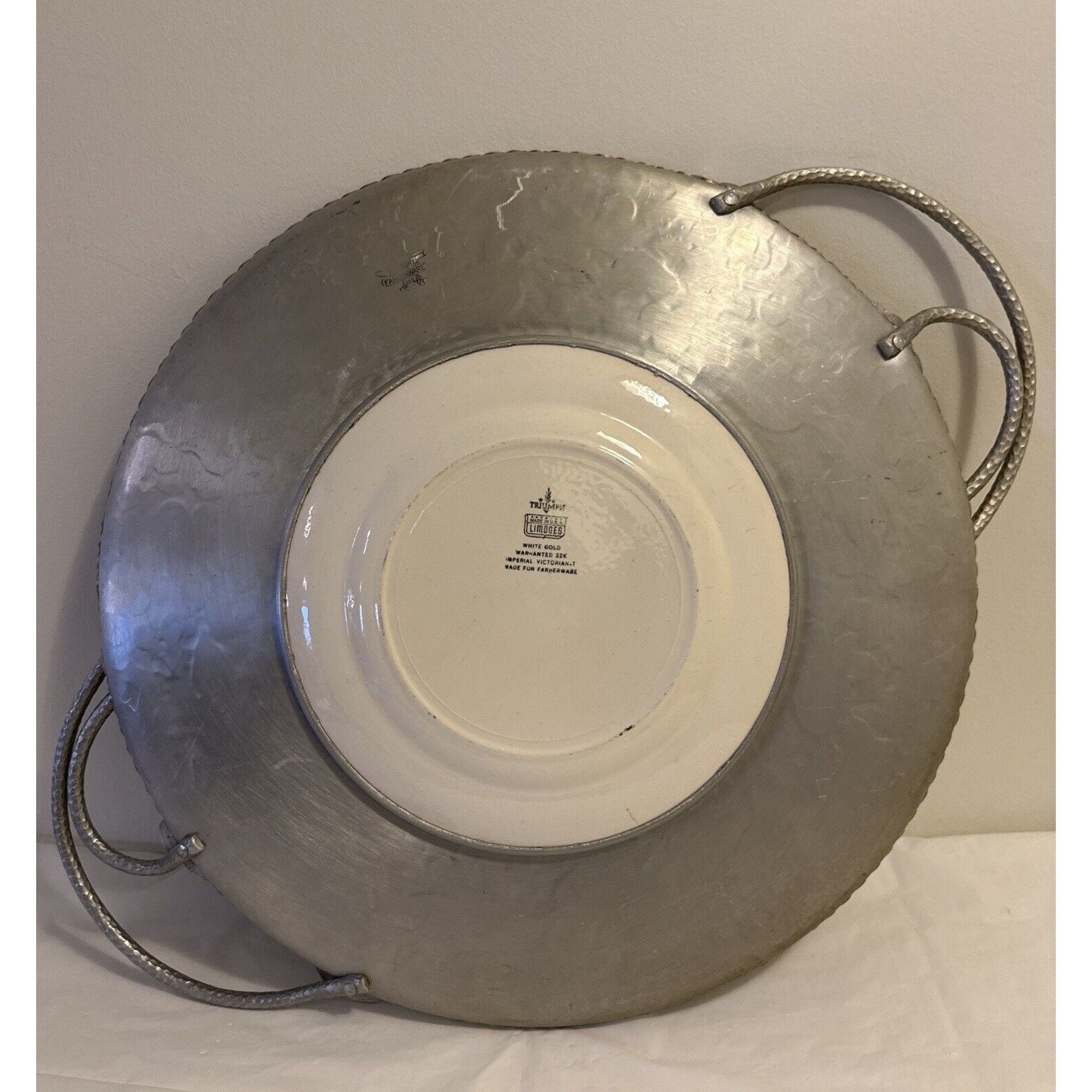 Vintage Triumph Limoges Imperial Victorian China Platter 22K White Gold ...