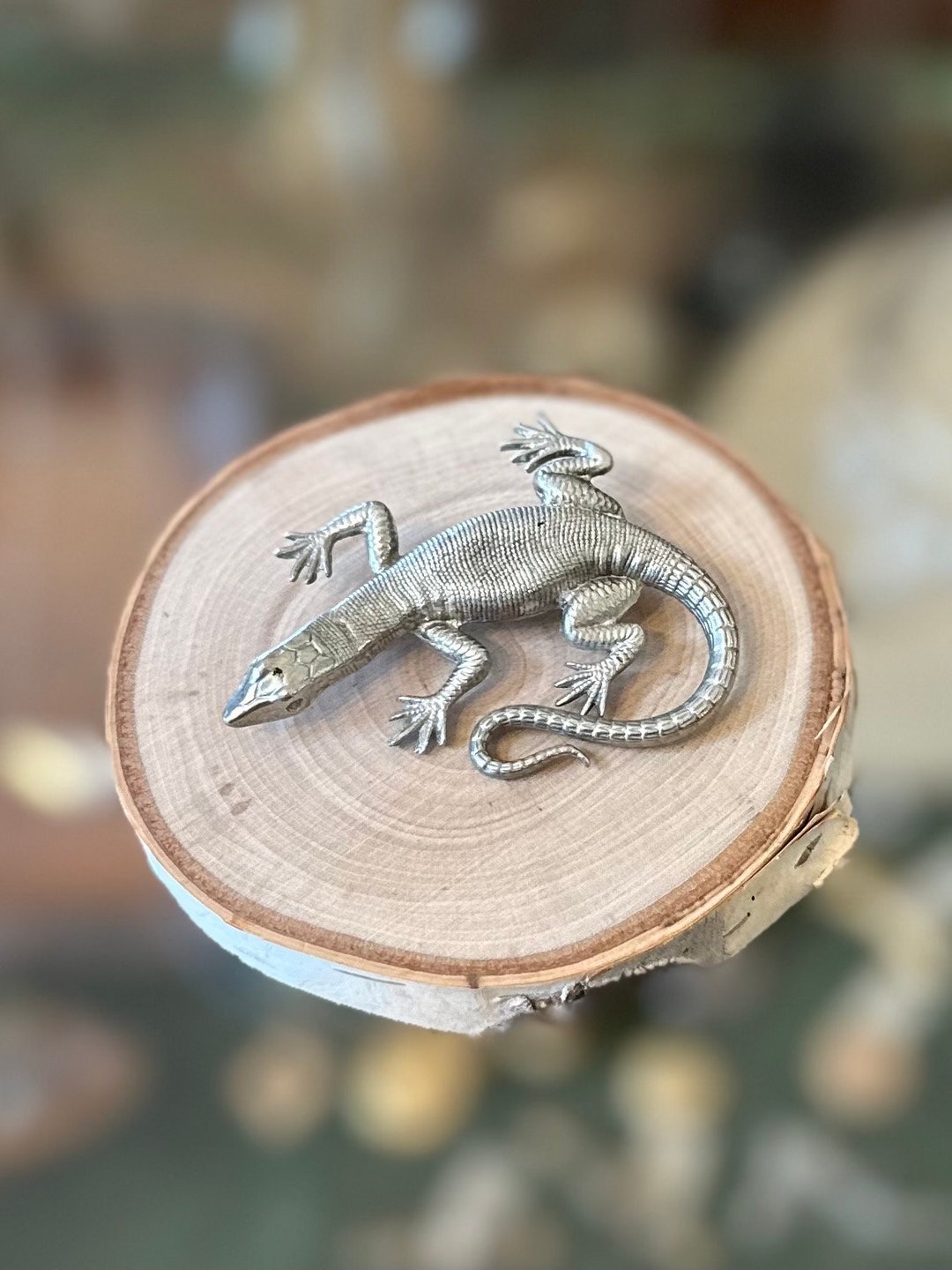 Vintage Realistic Silver Tone Lizard Brooch Pin Salamander Newt - Etsy