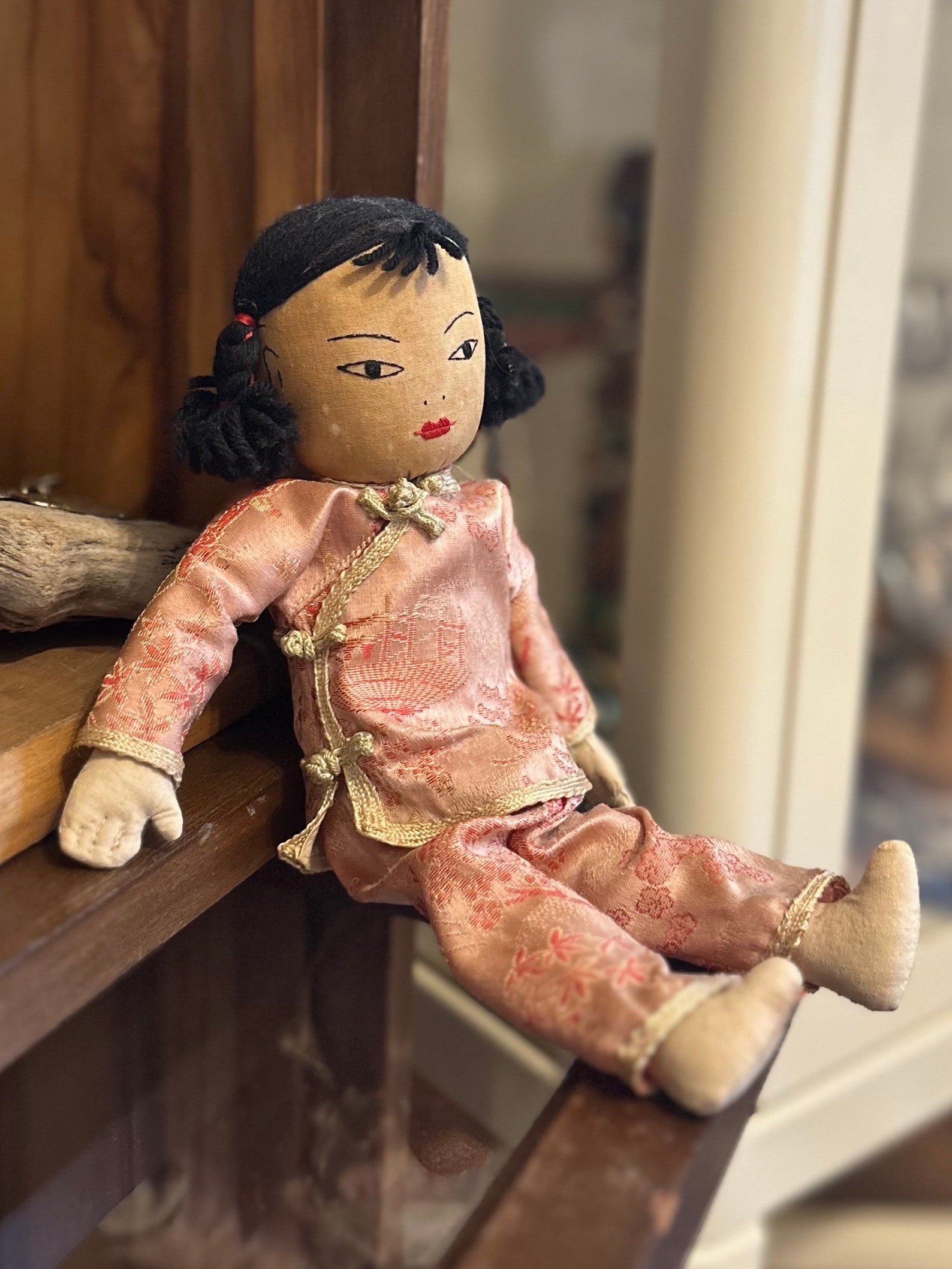 Vintage 1960s Ada Lum Chinese Cloth Doll Traditional Outfit Midcentury ...