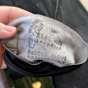 Vintage Madova Gloves Florence Italy Black Leather Women’s Gloves Size ...