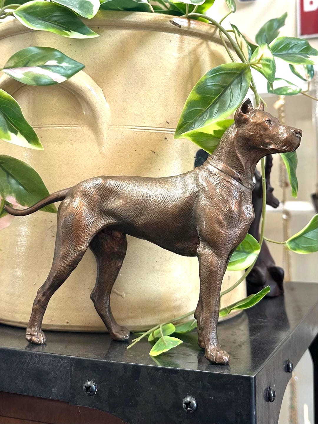 Vintage Circa 1930s Staffordshire Terrier or Cane Corso Cold Painted ...