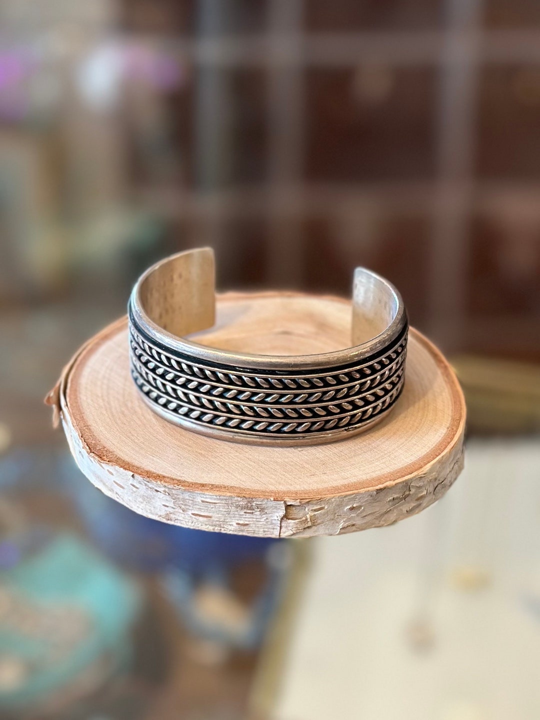 Vintage Tom Hawk Sterling Silver Wide Cuff Bracelet 78 Gr Signed Native ...