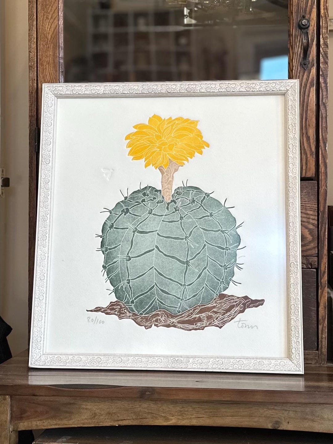 Original Art | Fernando Torm "desert Flower" Succulent Lithograph ...
