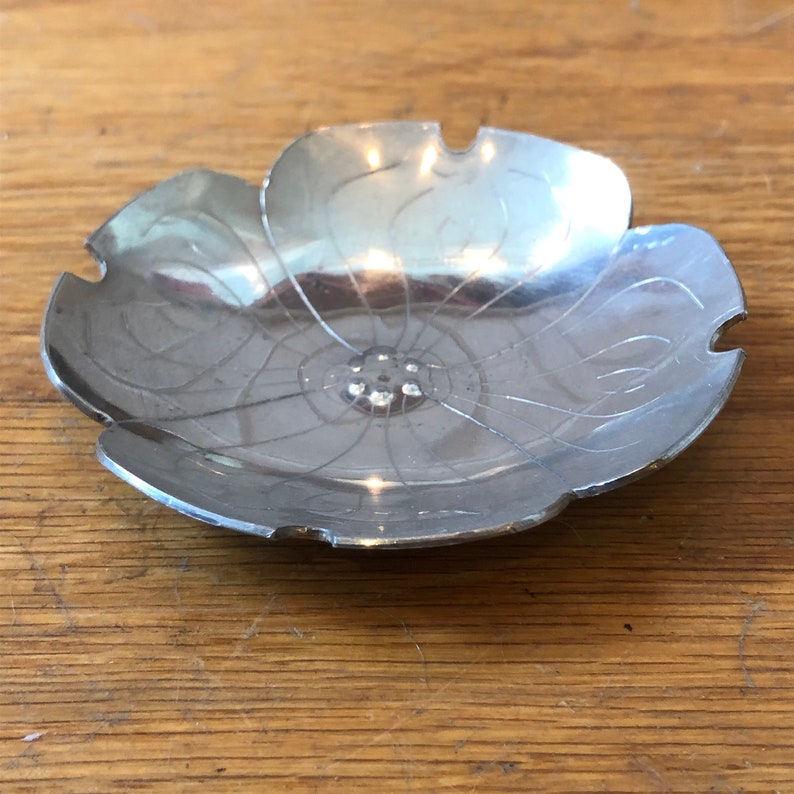 Vintage Penland Pewter Flower Dish & 4 Mini Dishes Signed - Etsy
