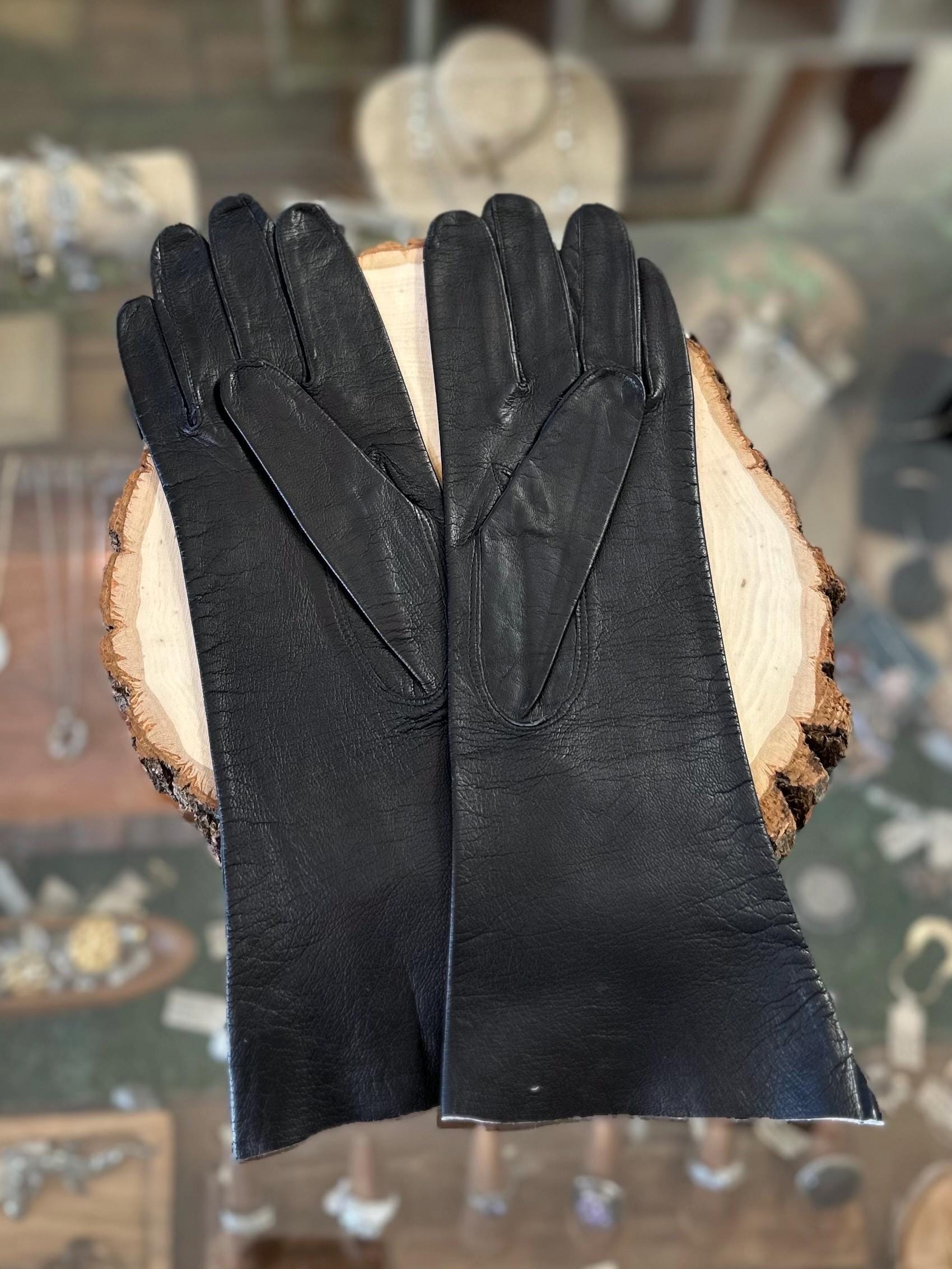 Vintage Madova Gloves Florence Italy Black Leather Women’s Gloves Size ...
