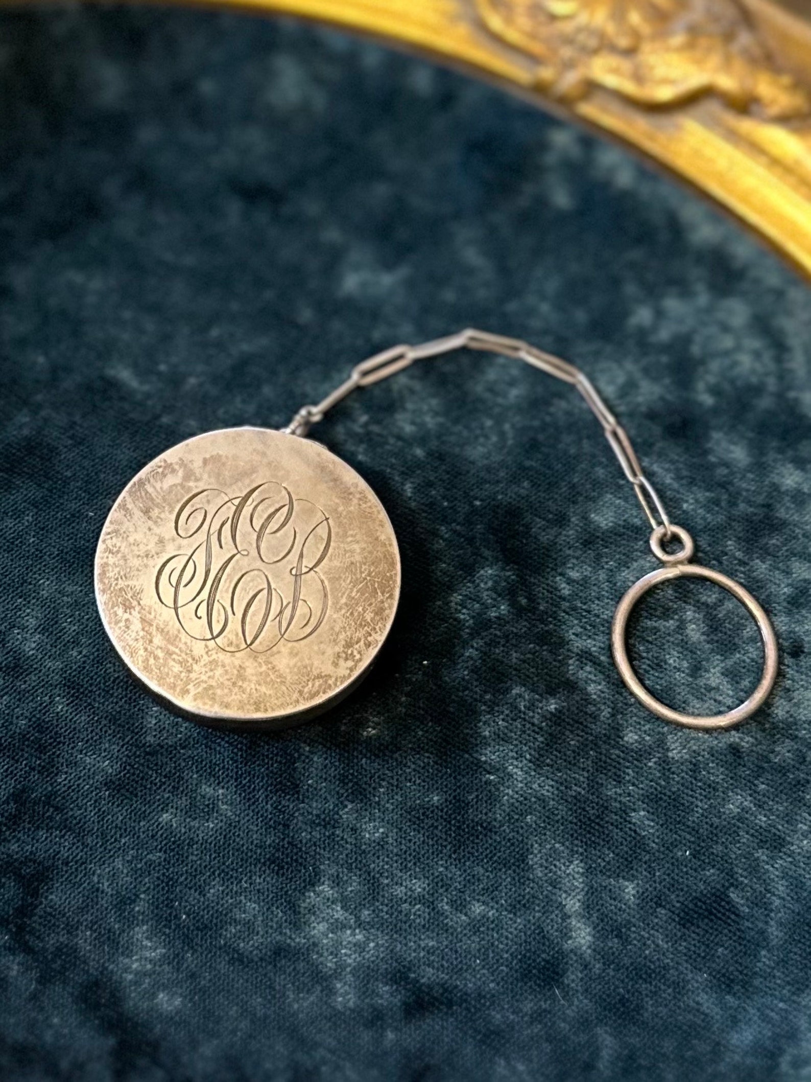 Antique Elgin American Mfg. Co. Sterling Silver Monogrammed Mirror ...