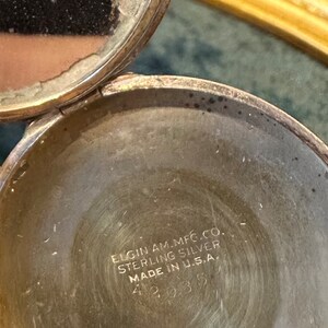 Antique Elgin American Mfg. Co. Sterling Silver Monogrammed Mirror ...