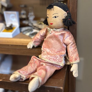 Vintage 1960s Ada Lum Chinese Cloth Doll Traditional Outfit Midcentury ...
