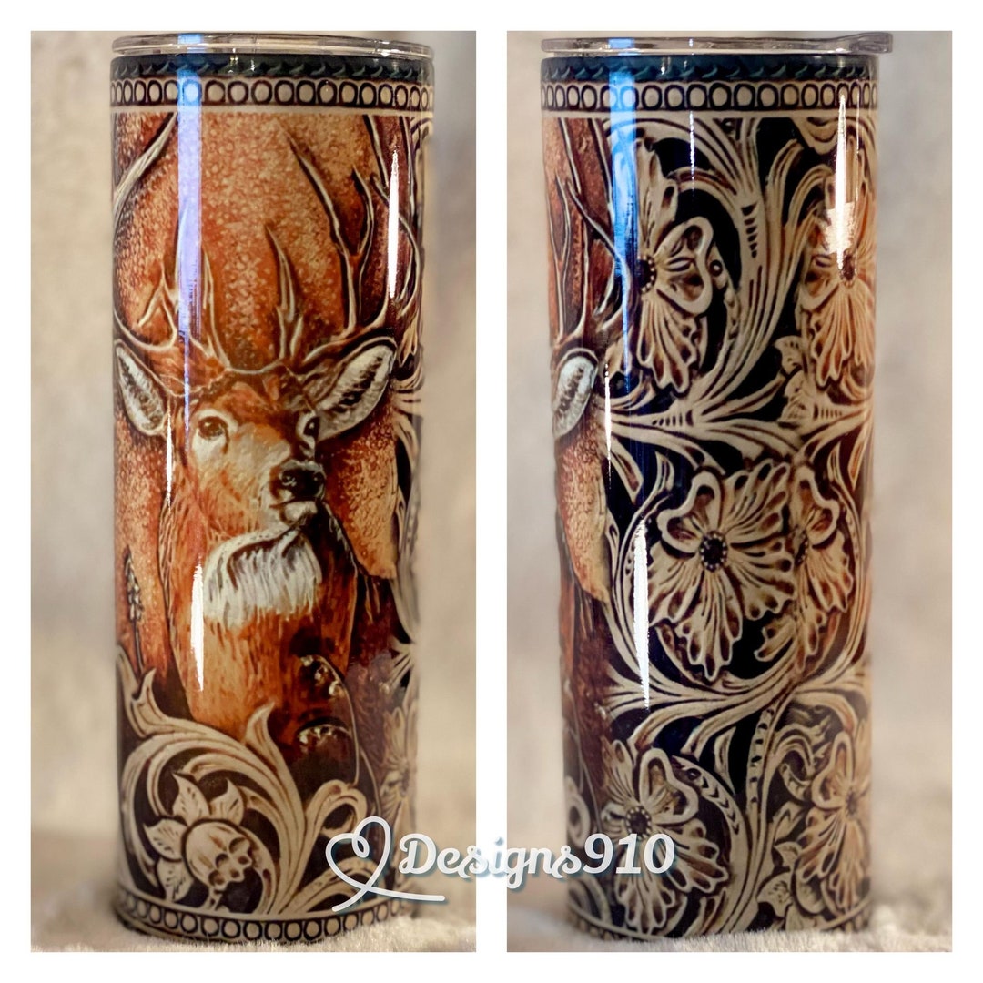 Western Deer Tumbler, Deer Tumbler, Hunter Tumbler, Personalized ...