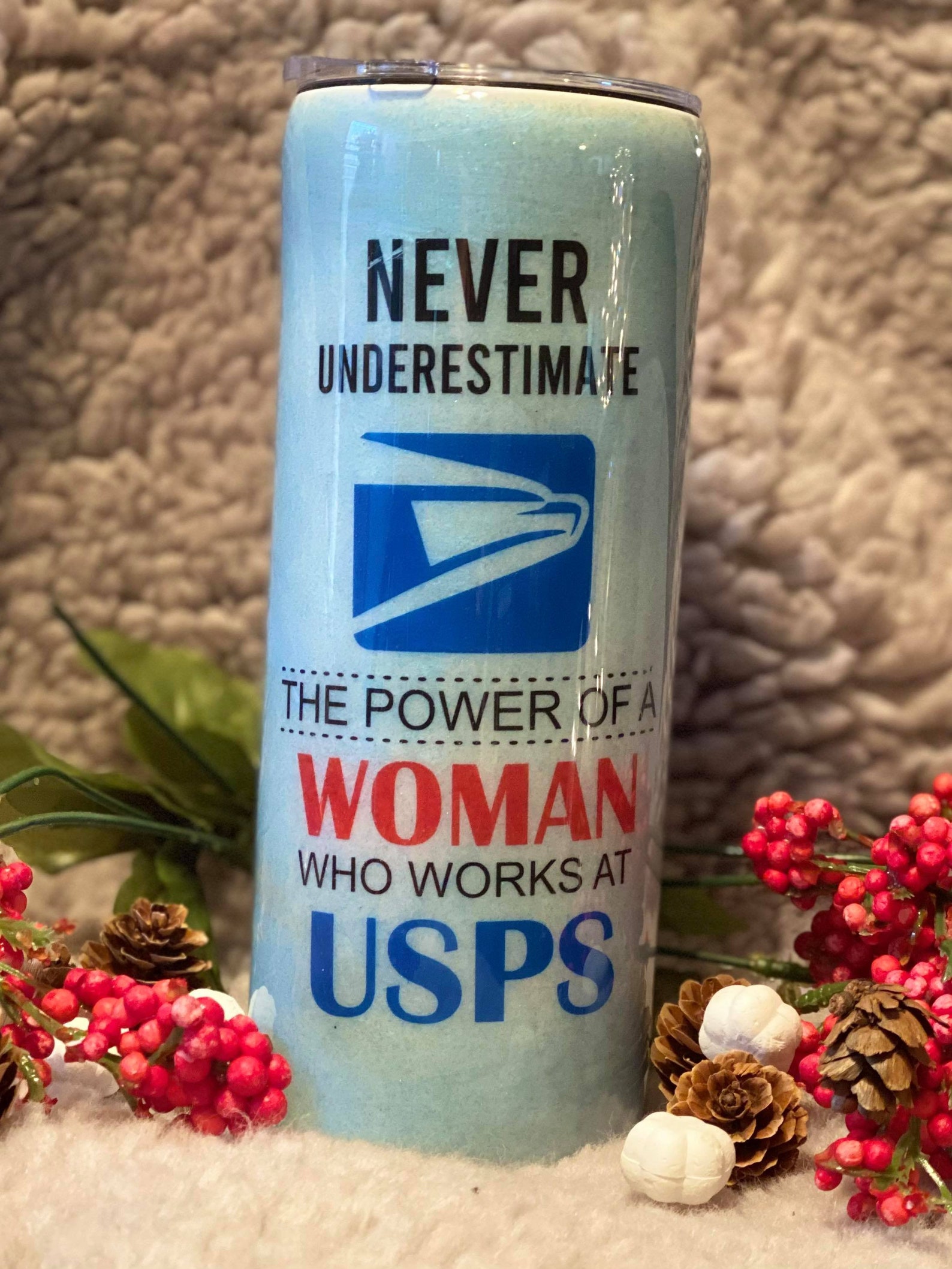 Just A Girl Who Delivers USPS Gift Glitter Tumbler Mail - Etsy