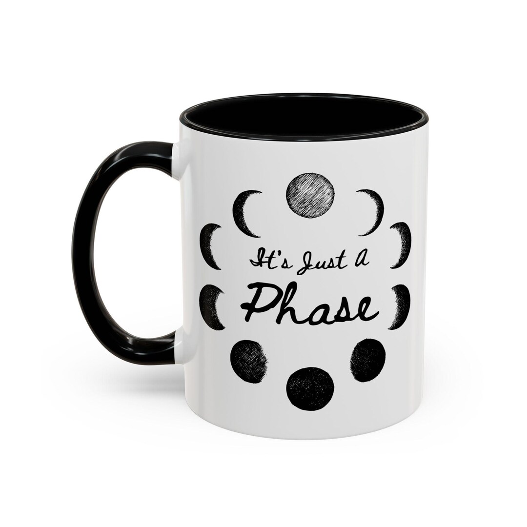 Coffee Mug, Lunar Phase Design Cup, Astronomy Gift, Moon Lover Tea Mug ...