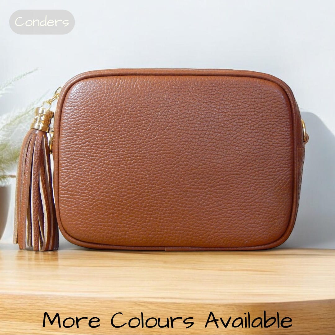 Camera Bag, Soft Tan Italian Leather Crossbody Bag, Small Leather ...