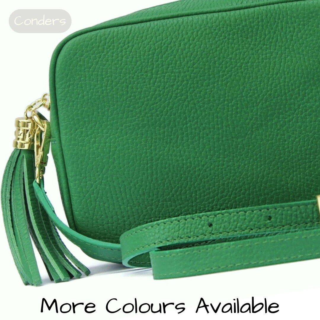 Green Camera Bag, Italian Leather Crossbody Bag, Small Leather ...