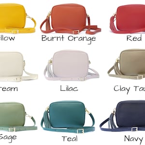Camera Bag, Soft Red Italian Leather Crossbody Bag, Small Leather ...