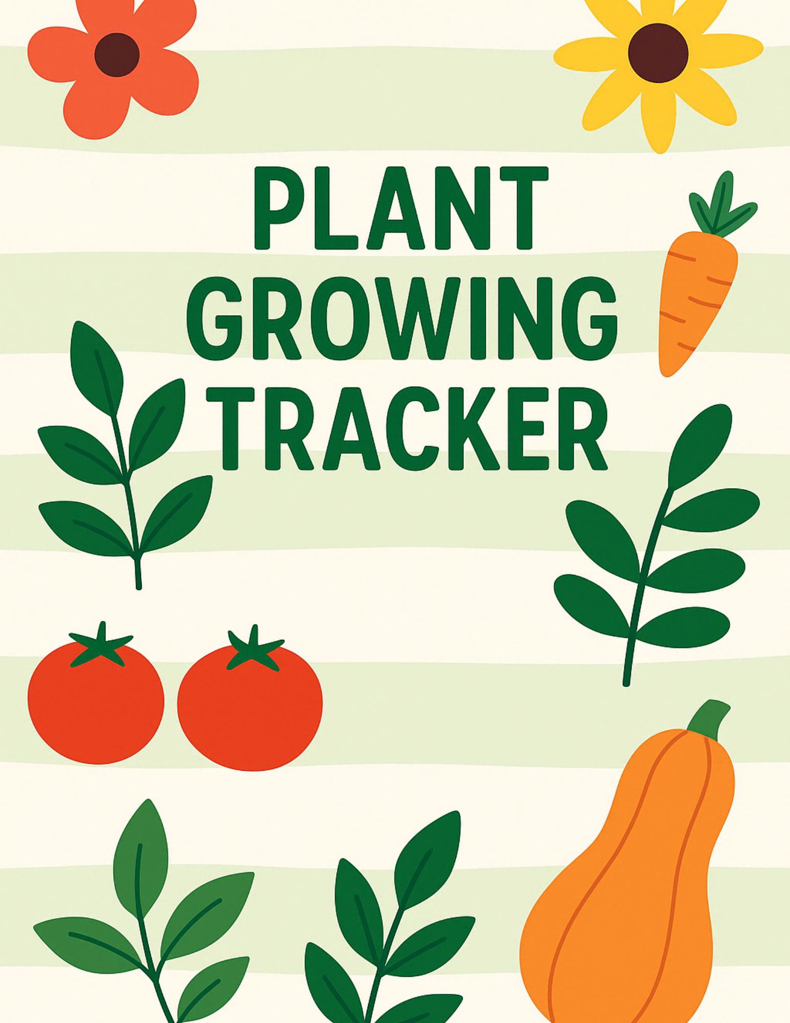 Plant Growing Tracker | Printable Garden Journal & Plant Log Book ...