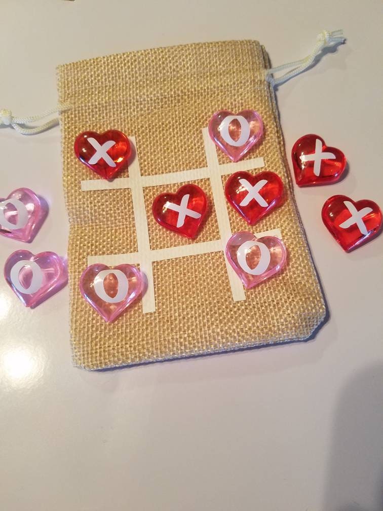 Valentine Tic Tac Toe Personalized Bag or Just Personalized Valentine ...