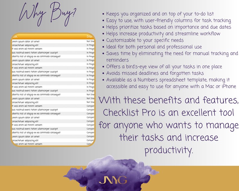 Task Checklist Pro in Yellow - Etsy