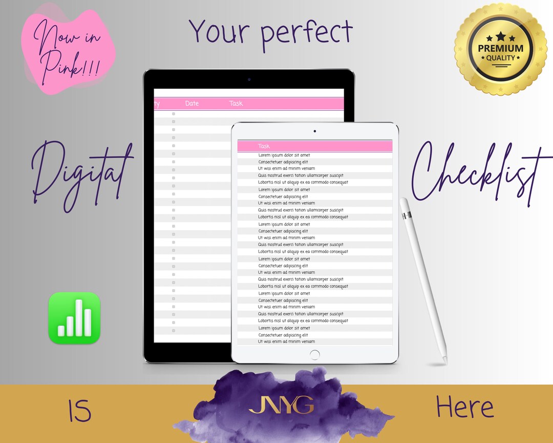 Task Checklist Pro in Pink - Etsy