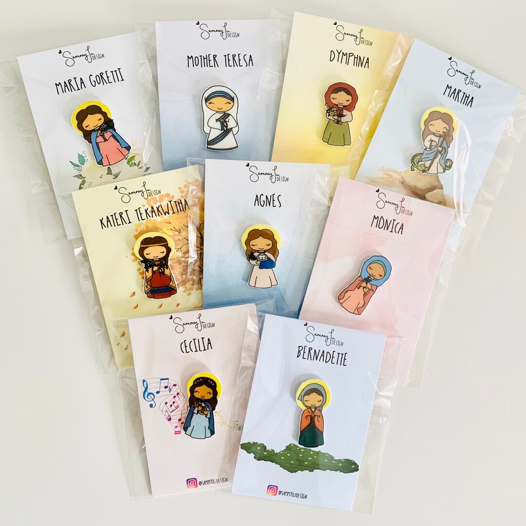 Female Saint Pins - Etsy