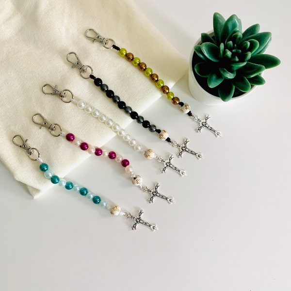 Rosary Keychain - Etsy