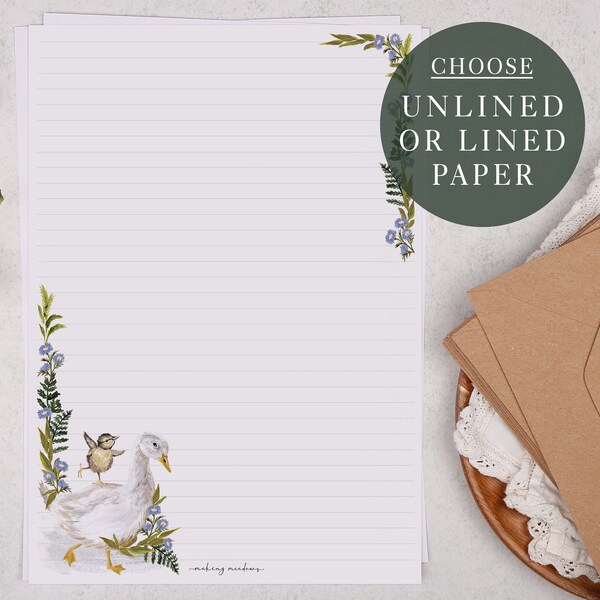 Lined Stationery - Etsy