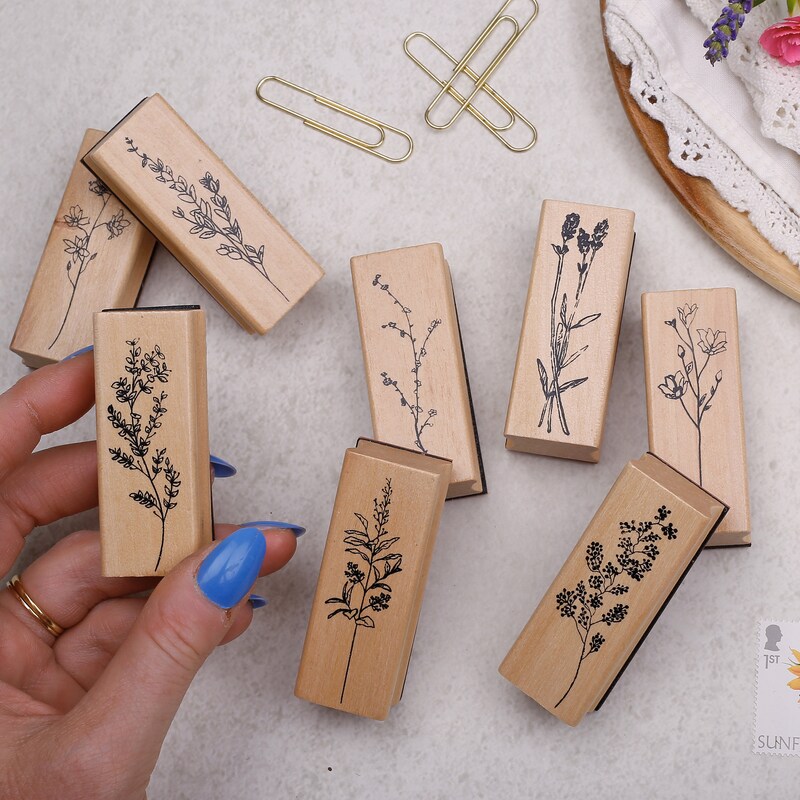 Botanical Stamp - Etsy